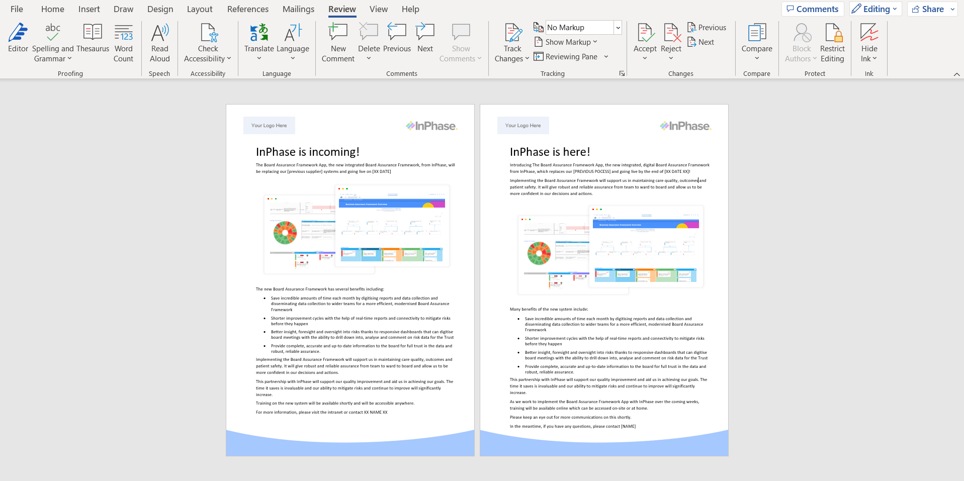 Launch Newsletter Templates - Board Assurance Framework (BAF) – InPhase